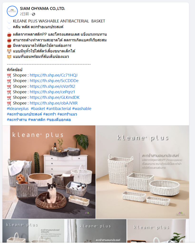 KLEANE PLUS が海外販売へ。タイの「shopee Mall」で販売開始。 | 株式会社サンリツ